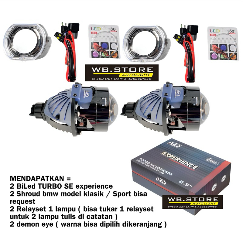 Jual COMBO PAKET HEMAT BILED AES TURBO SE EXPERIENCE 60 WATT ORIGINAL ...