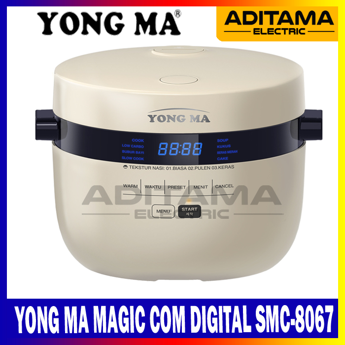 Jual YONG MA MAGIC COM LOW CARBO DIGITAL 2 LITER SMC 8067/ YONGMA RICE ...