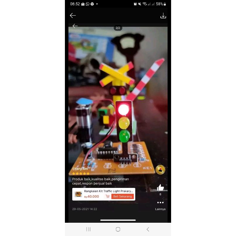 Jual Kit Traffic Light dengan modul lampu lalu lintas sudah solder ...