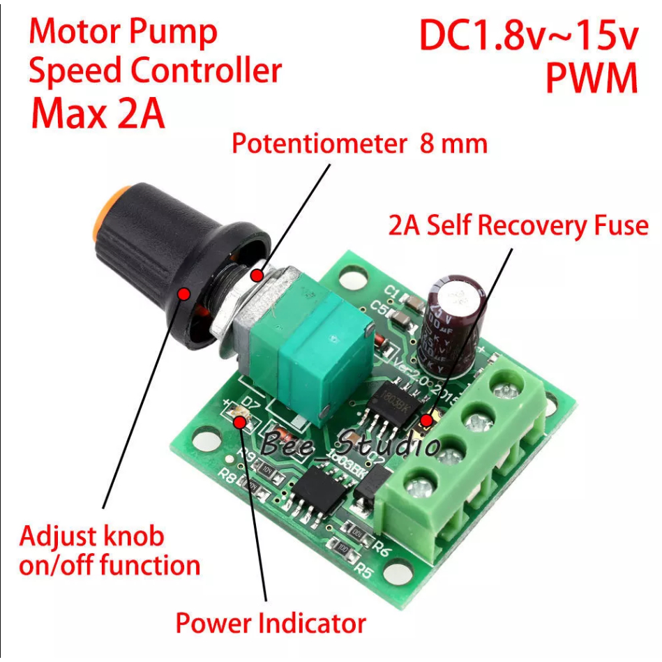 Jual PWM 2A 30W Motor Speed Controller Dimmer DC Controller LED Kipas ...