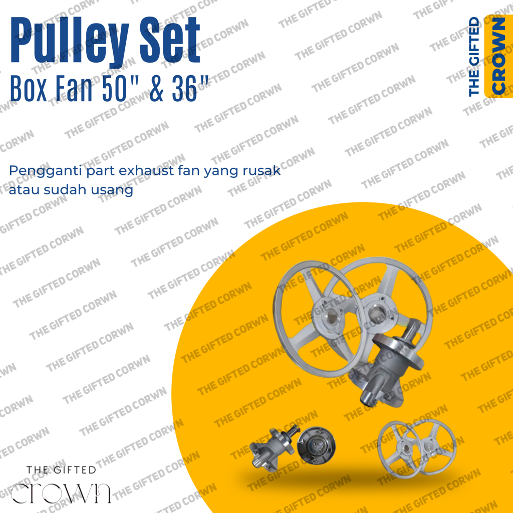 Jual PULLEY SET 36 INCH 50 INCH/BOX FAN/CONE FAN/BLOWER/EXHAUST/PULEY ...
