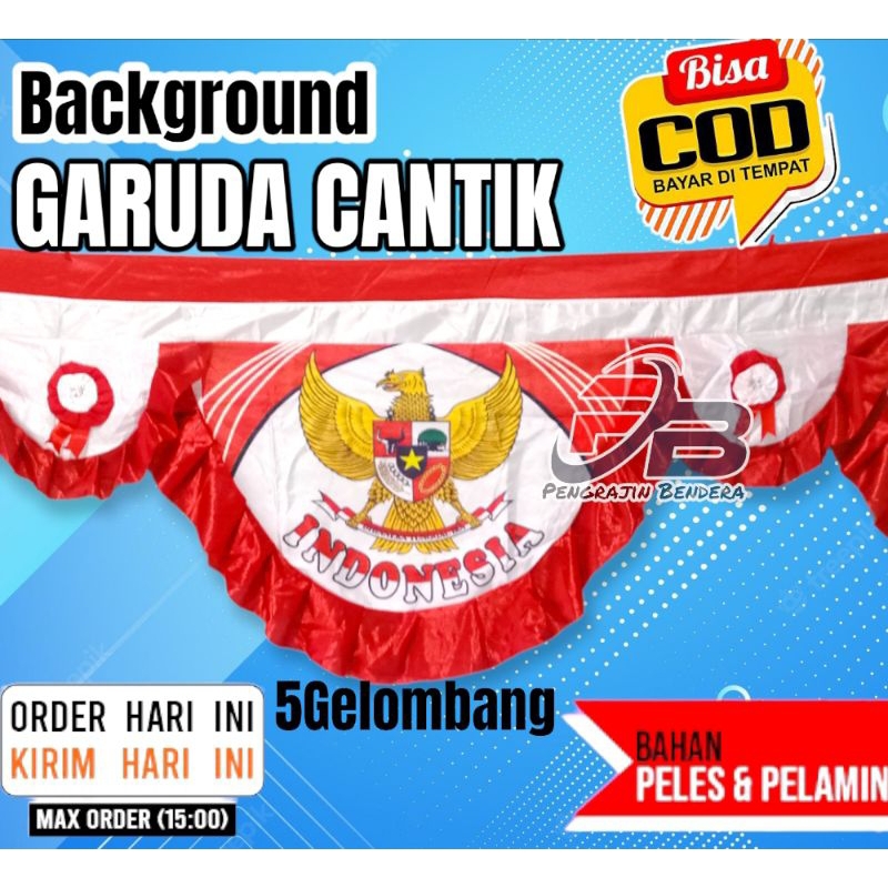 Jual BENDERA BACKGROUND GARUDA ANAK MERAH PUTIH 5 GELOMBANG / BACKGROUND/BENDERA | Shopee Indonesia