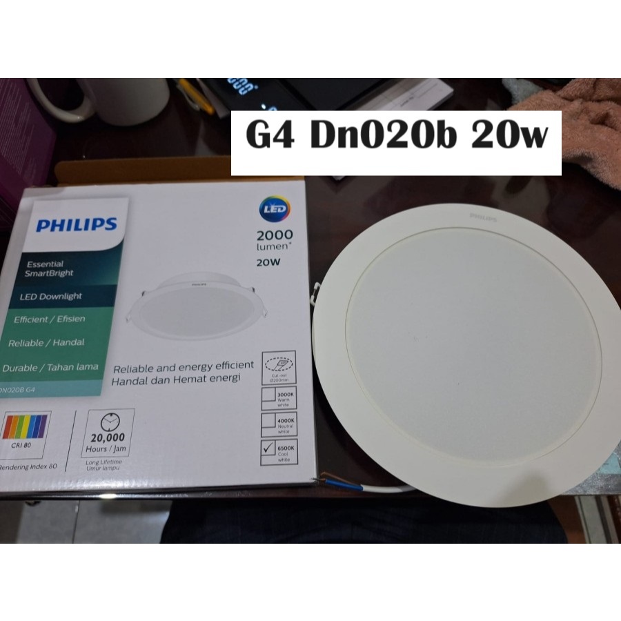 Jual LAMPU LED Philips DN020B 20W 20 WATT PANEL Downlight CW 6500k G4 ...