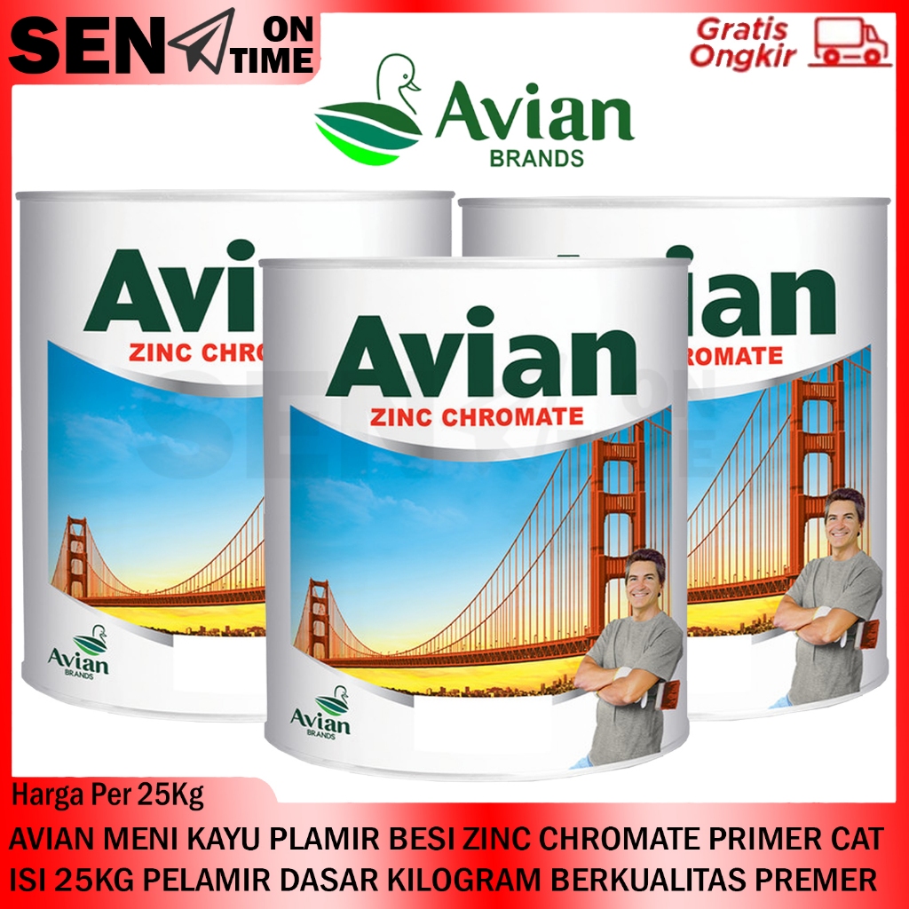 Jual PLAMIR MENI KAYU BESI AVIAN BRANDS ZINC CROMATE CAT PRIMER UKURAN ...