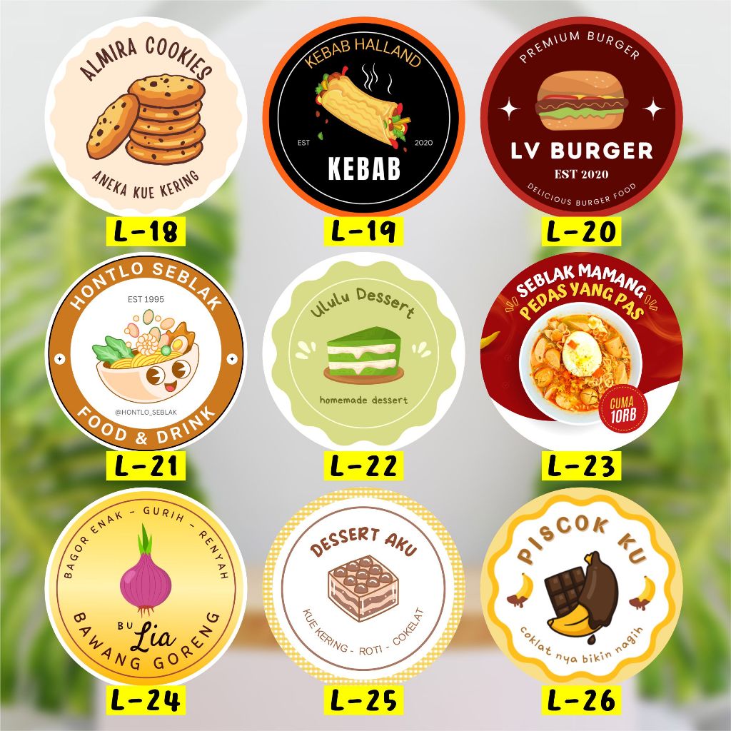 Jual Sticker Custom Logo Label Kemasan Bulat lingkaran - Makanan ...