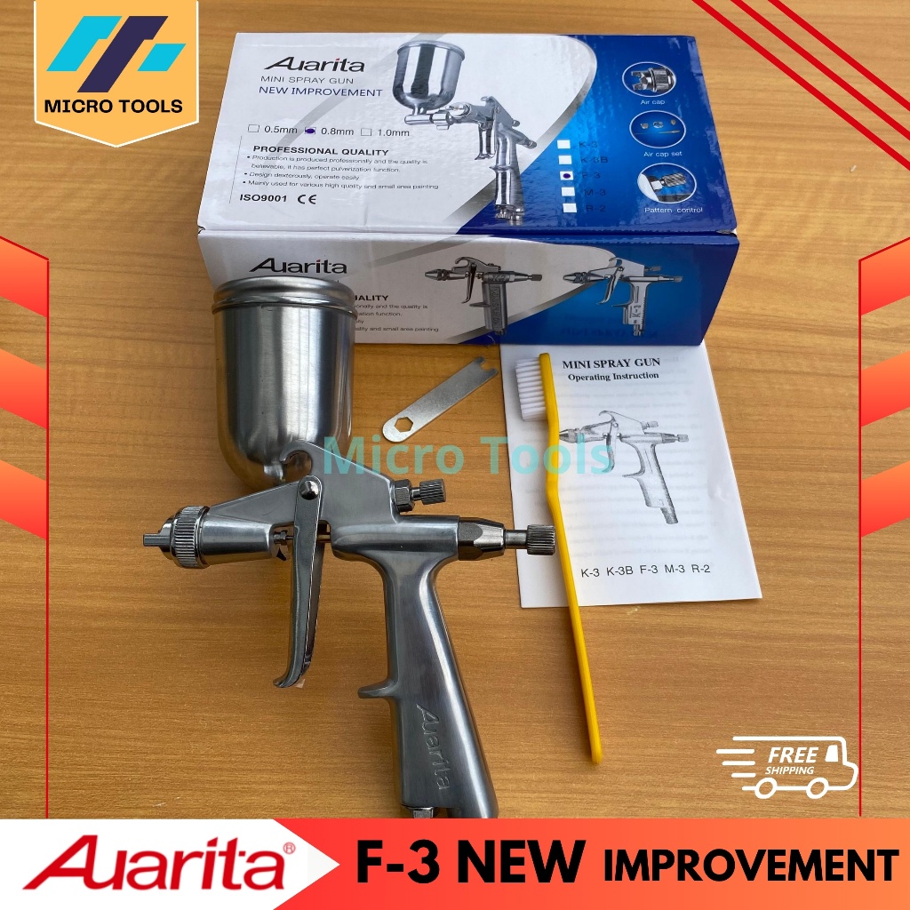 Jual Spray Gun Auarita F3 NEW IMPROVEMENT Original | Shopee Indonesia