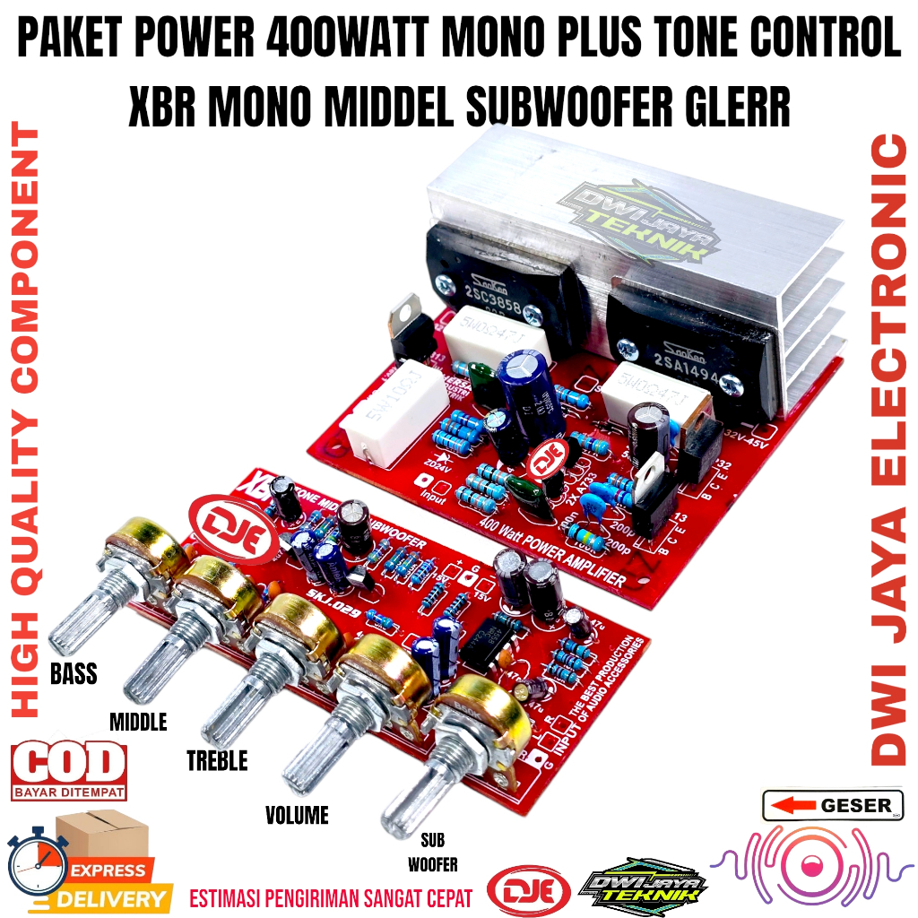 Jual Paket Power Sanken 400WATT Mono Plus Tone Control XBR Middel ...