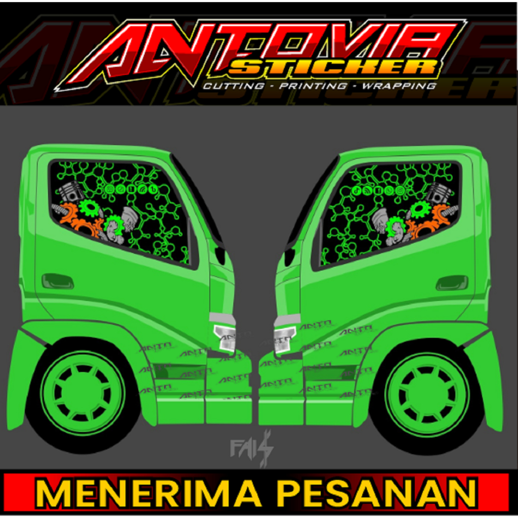 Jual Stiker One way + Kaca Samping Truck Bahan One way ada Beground ...
