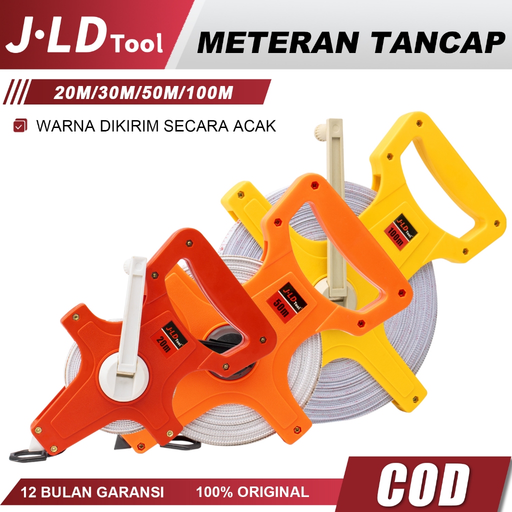 Jual JLD Meteran Tancap Tanah 20/30/80/100M Meteran Rol Gulung Fiber ...