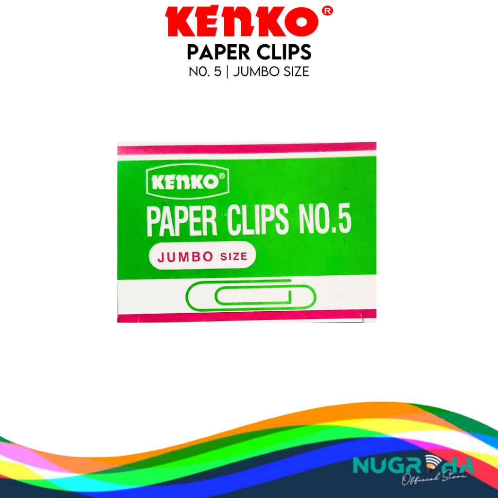 Jual PAPER CLIP JUMBO KENKO No. 5 / KLIP KERTAS JUMBO ( Besar ) - 1 Box ...