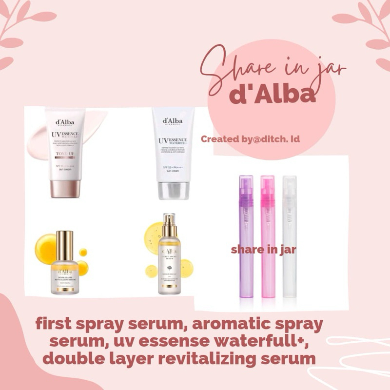 Jual d’alba white truffle first spray serum/d’alba aromatic spray serum/d’alba uv essense tone ...