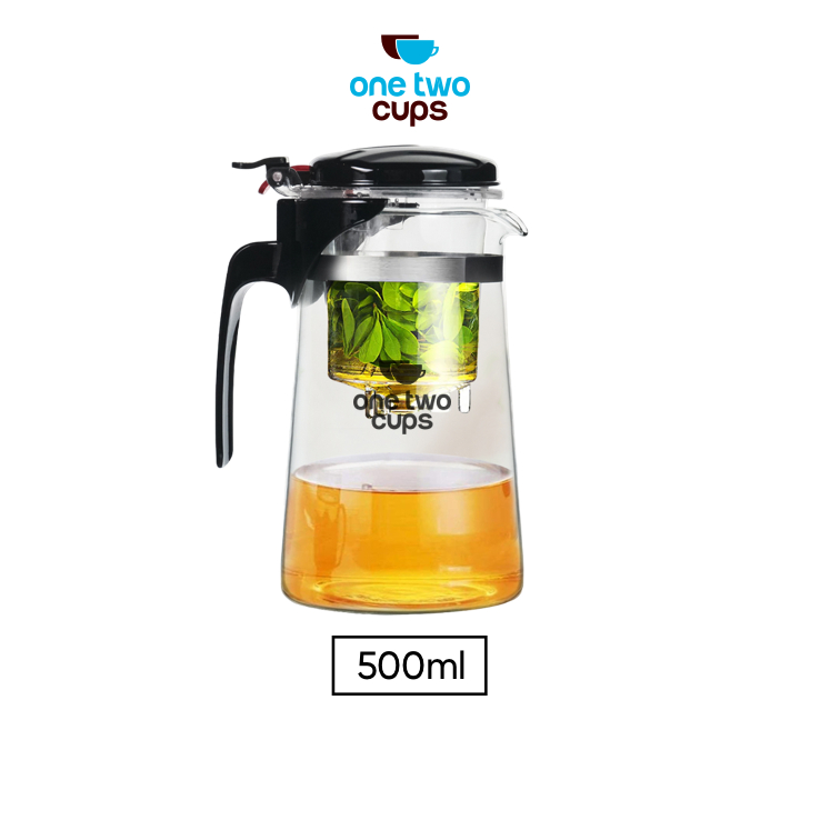 Jual One Two Cups Teko Teh Kopi Kaca Tahan Panas dengan Saringan Pitcher - K1 | Shopee Indonesia