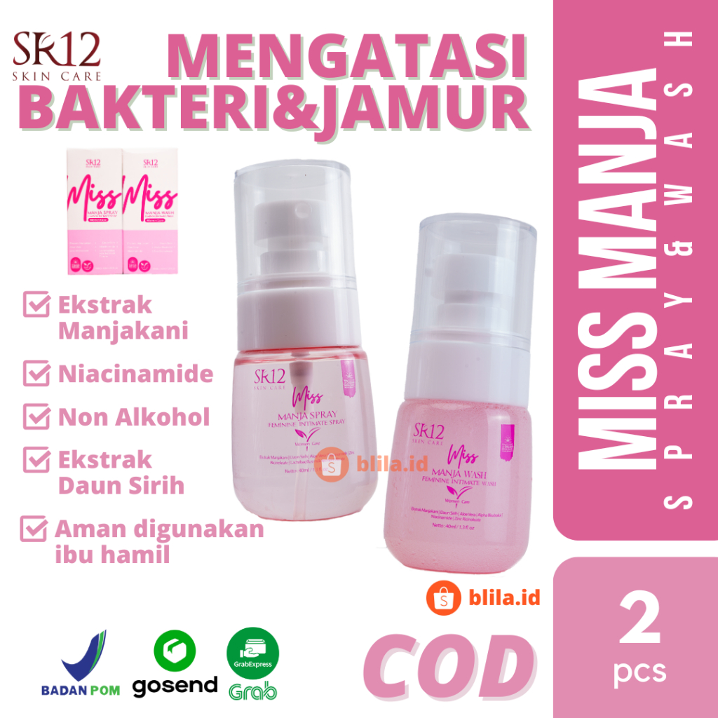 Jual Paket Miss Manja Spray Wash 40ml SR12 Ekstrak Manjakani Daun Sirih ...