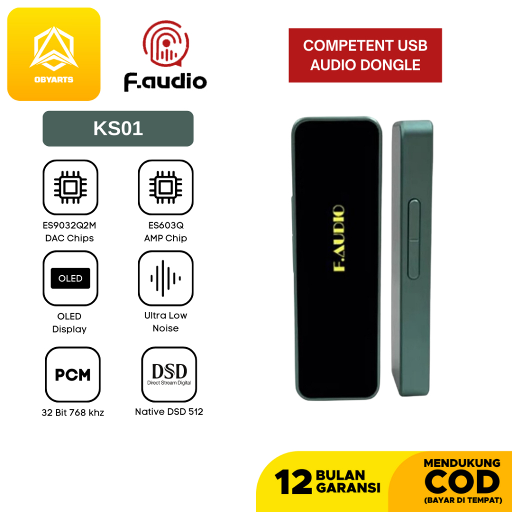 Jual F.Audio KS01 ES9308Q2M ES9603Q AMP Portable USB Type C / Lighning ...