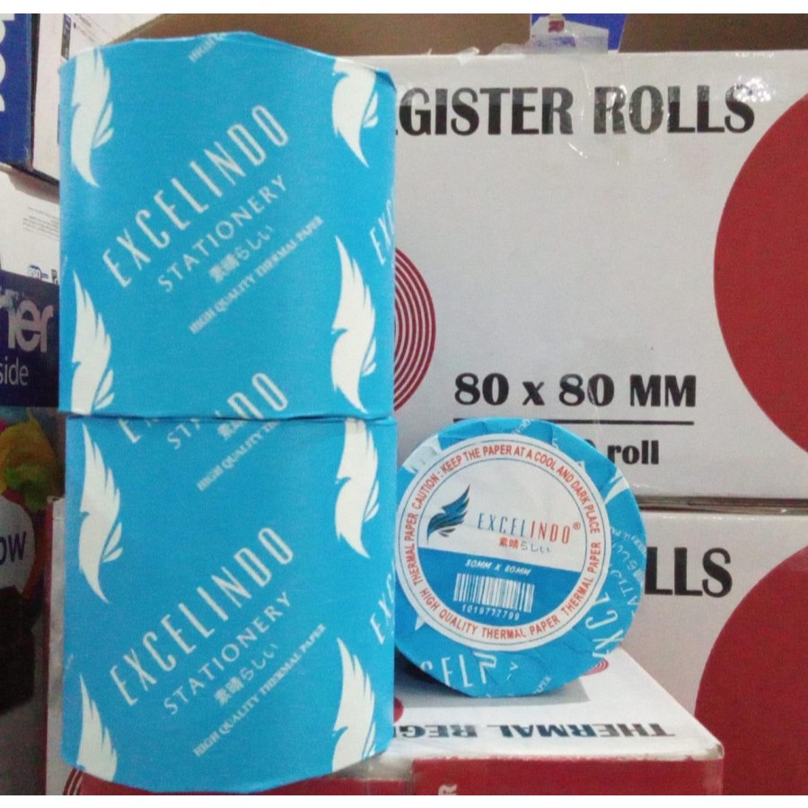 Jual EXCELINDO Kertas thermal printer kasir 80 x 80 printer thermal ...