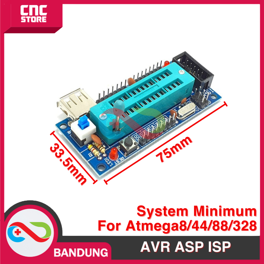 Jual Avr Isp Minimum System Development Board For Atmega8 Atmega328