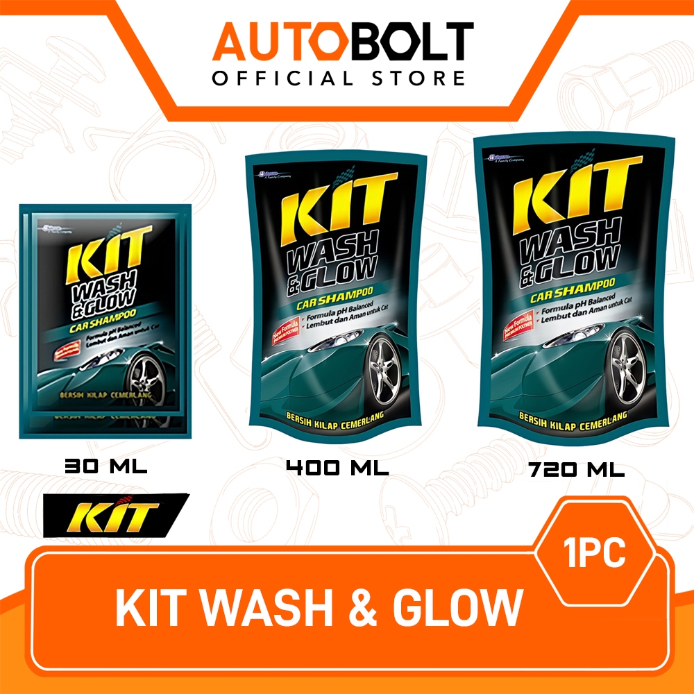 Jual KIT Wash & Glow Shampoo Cuci Motor Mobil 30 400 720 ml Pouch ...