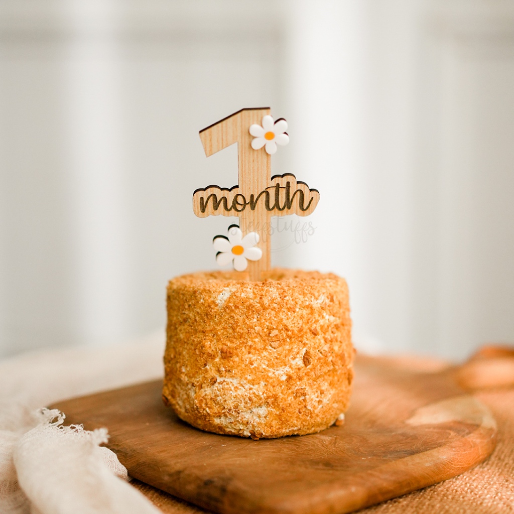 Jual DAISY CAKE TOPPER | Hiasan Kue Tusukan Bunga Kayu Akrilik Custom ...