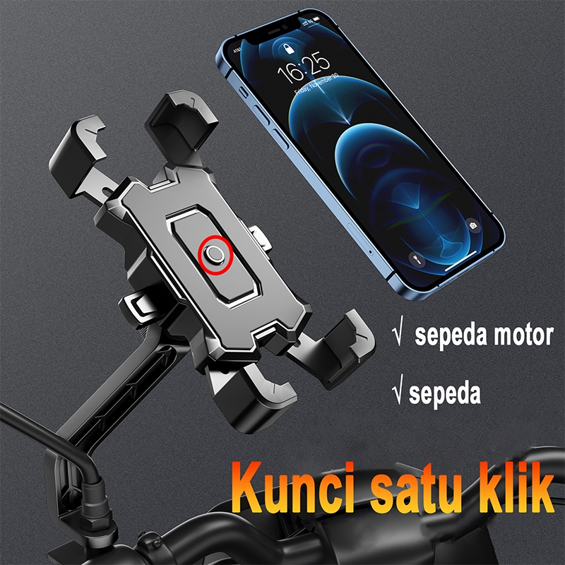 Jual Holder Hp Motor Spion / Holder Hp Buat Di Motor / Tempat Hp Di Motor / Holder Hp Motor Besi ...