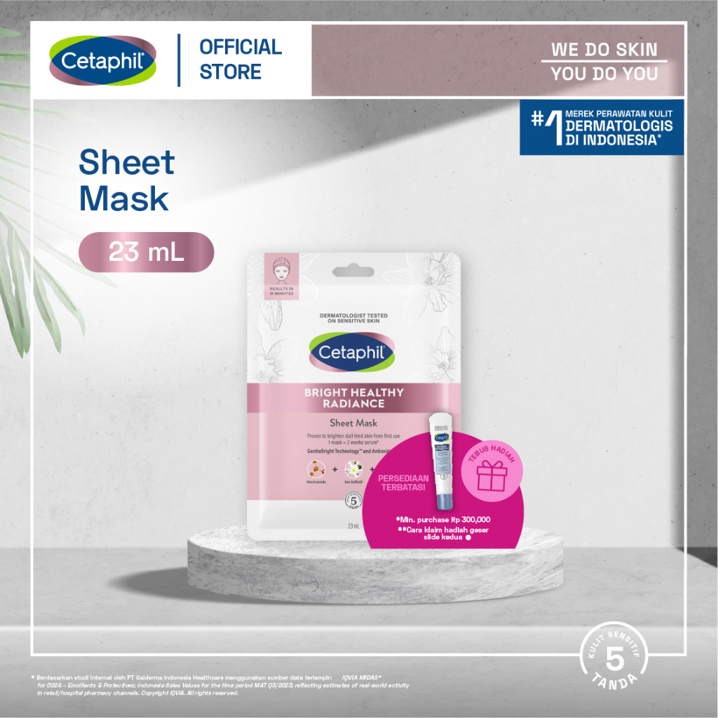 Jual Cetaphil Bright Healthy Radiance Instant Radiance Mask 23ml dengan ...
