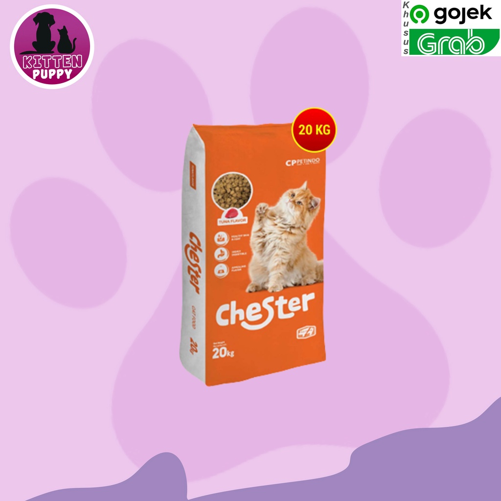 Jual GOSEND Chester Cat Food Adult Makanan Kucing Dewasa Tuna 20 Kg ...