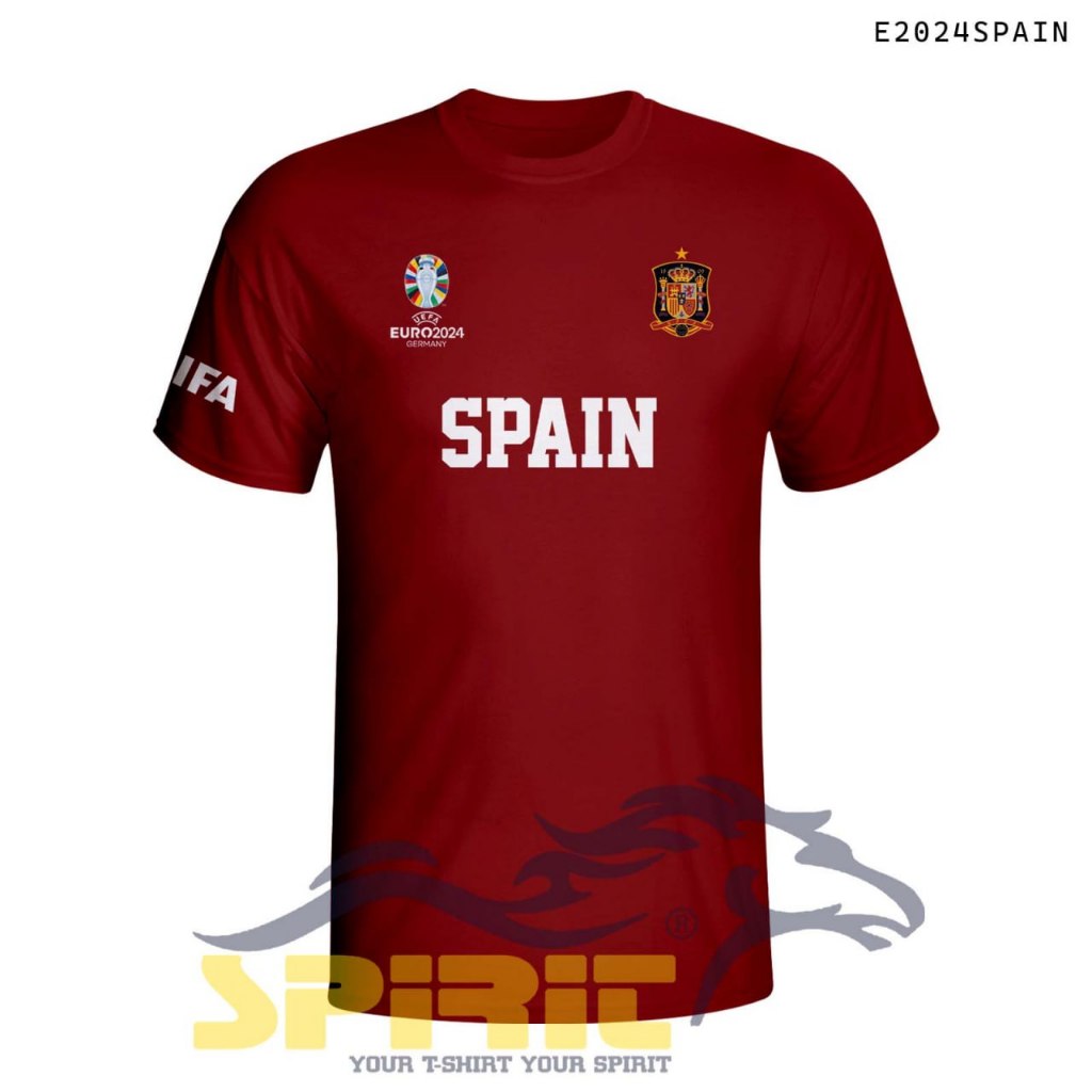 Jual Kaos Timnas Spain Lengan Pendek Euro Germany 2024 Baju Timnas ...