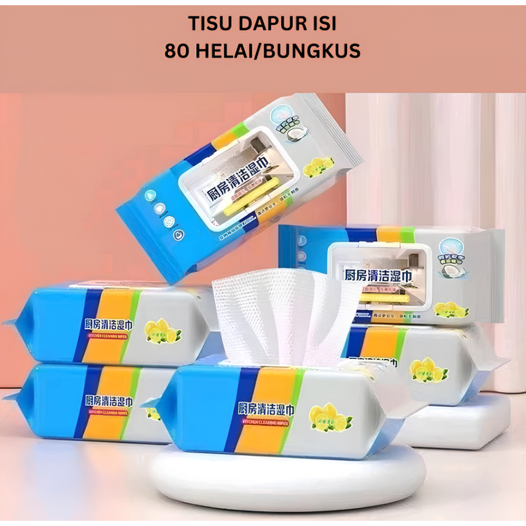 Jual BB7 - Tisu Basah Lap Dapur Tissue Pembersih Minyak Kotoran Kompor ...