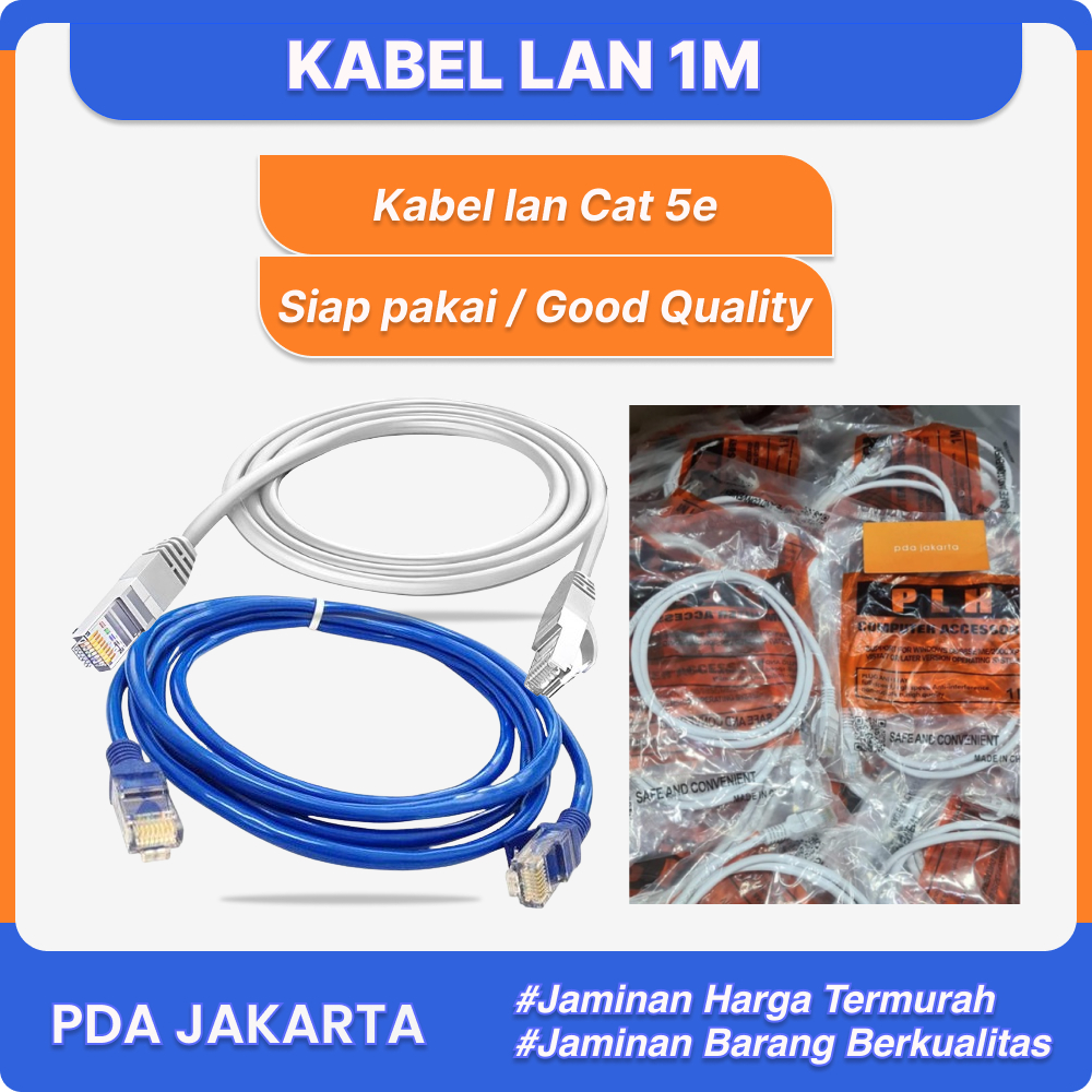 Jual Kabel LAN RJ45 Ethernet-1 METER-ABU ABU DAN BIRU | Shopee Indonesia