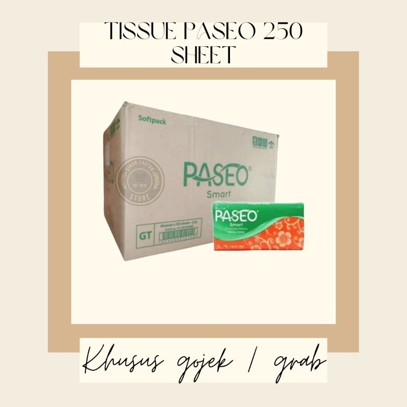 Jual TISSUE PASEO 250SHEETS DUS KHUSUS GRAB / GOJEK | Shopee Indonesia