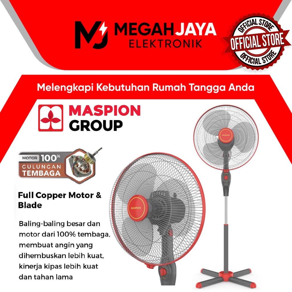 Jual [COD READY] MASPION STAND FAN / KIPAS ANGIN EX1611 SX / EX-1611 SX ...