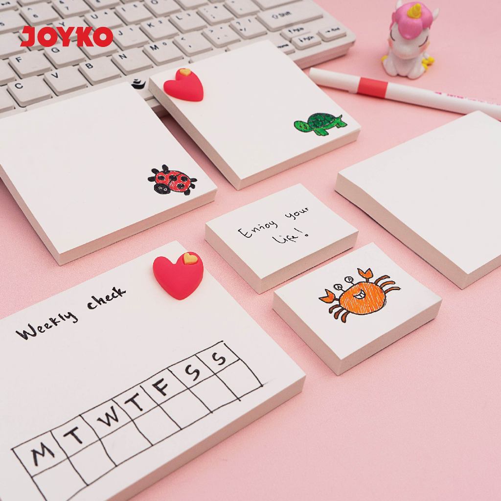 Jual Joyko Memo Stick Sticky Notes WHITE / Kertas Memo Joyko Tempel ...