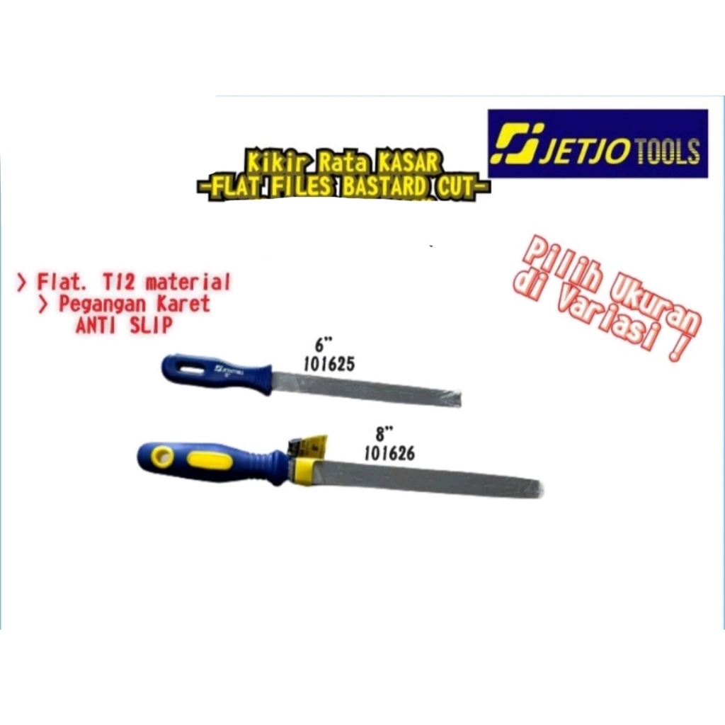 Jual Jetjo Kikir rata lurus kasar (Bastart cut) 6" & 8" - Jetjo Tools ...