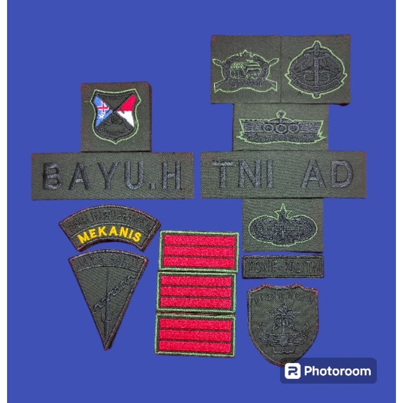 Jual PAPAN NAMA PERKERAS MIKA BORDIR ATRIBUT TNI | Shopee Indonesia