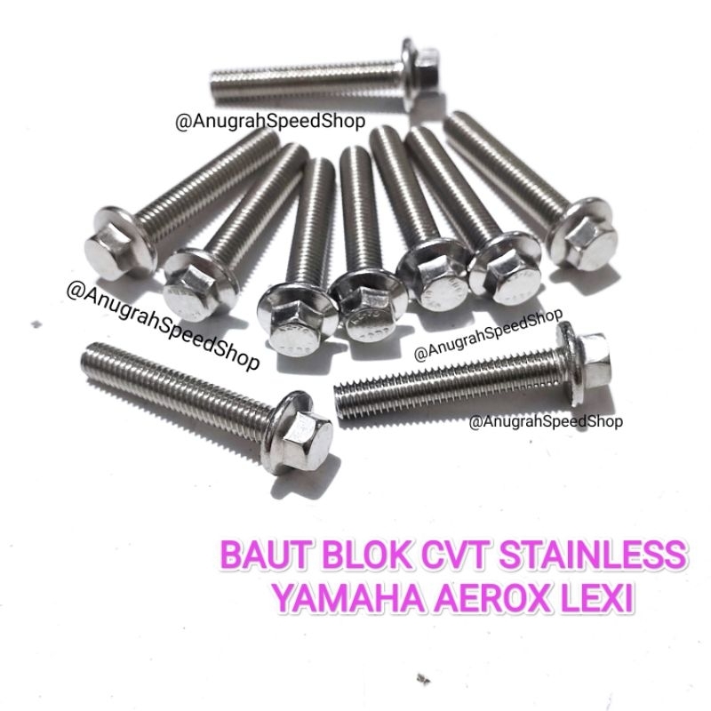 Jual [COD] BAUT BLOK CVT YAMAHA AEROX LEXI STAINLESS ORIGINAL 304 BAUT ...