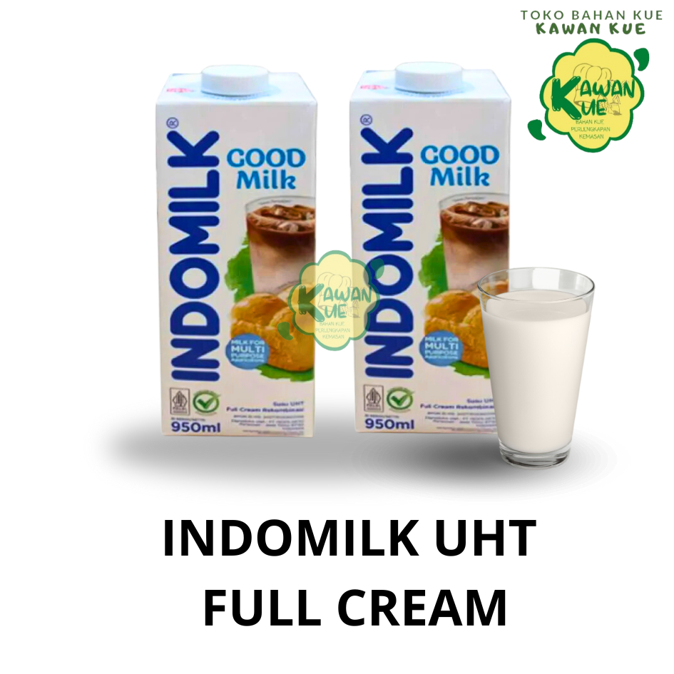 Jual INDOMILK UHT FULL CREAM 950ML / SUSU CAIR FULL CREAM | Shopee Indonesia