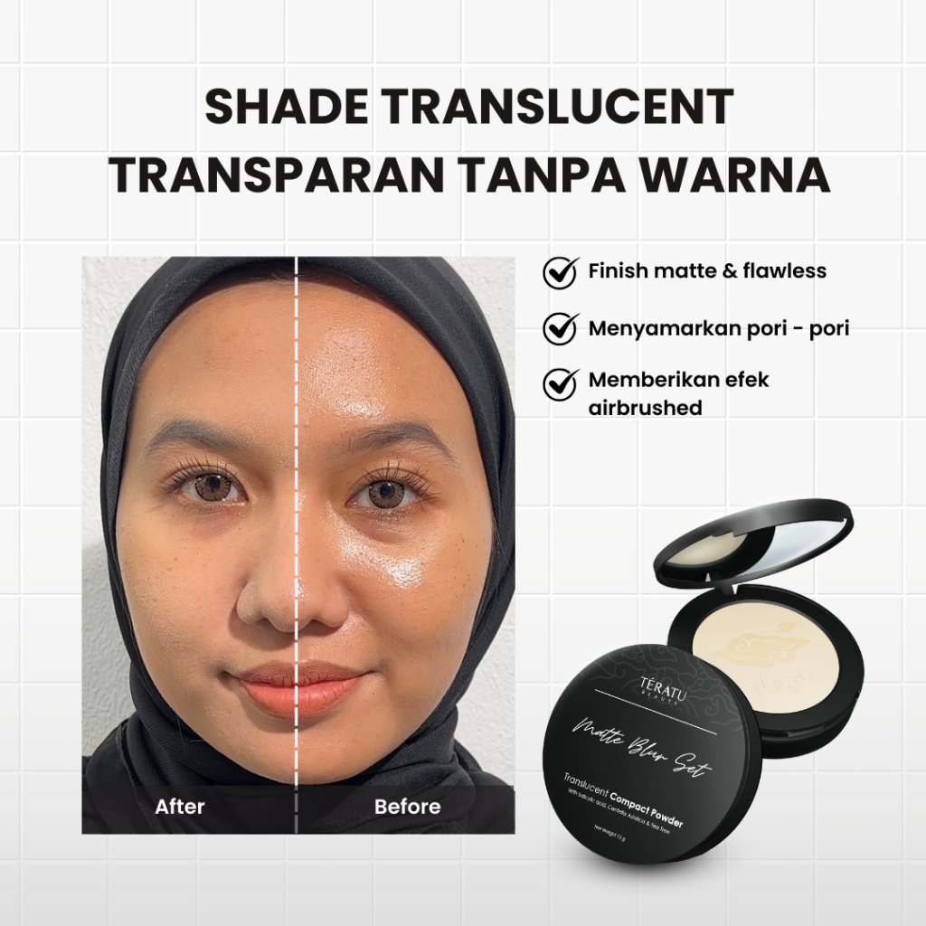 Jual TERATU BEAUTY Matte Blur Set Translucent Compact Powder - 12 gr ...