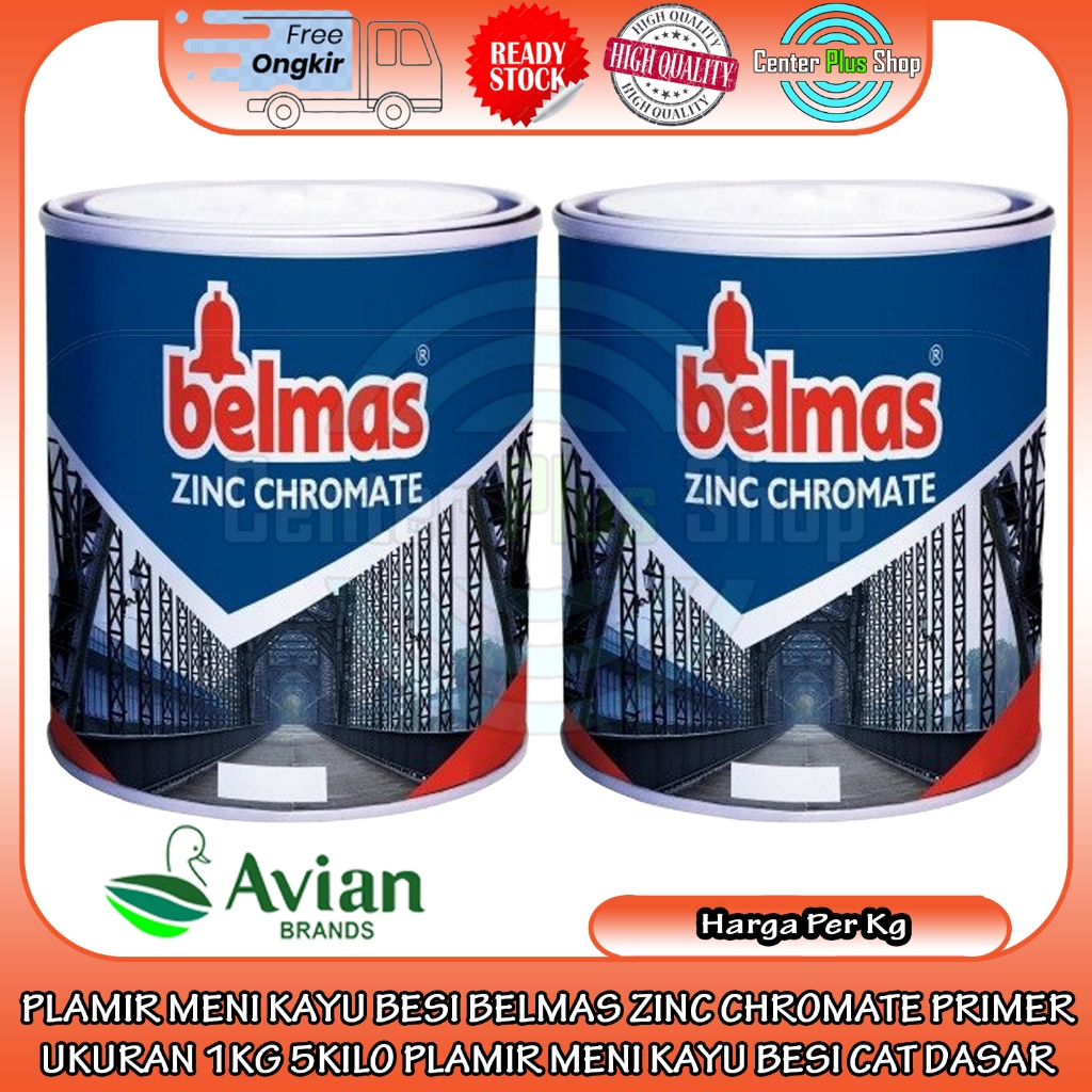 Jual PLAMIR MENI KAYU BESI BELMAS ZINC CHROMATE PRIMER UKURAN 1KG 5KILO ...