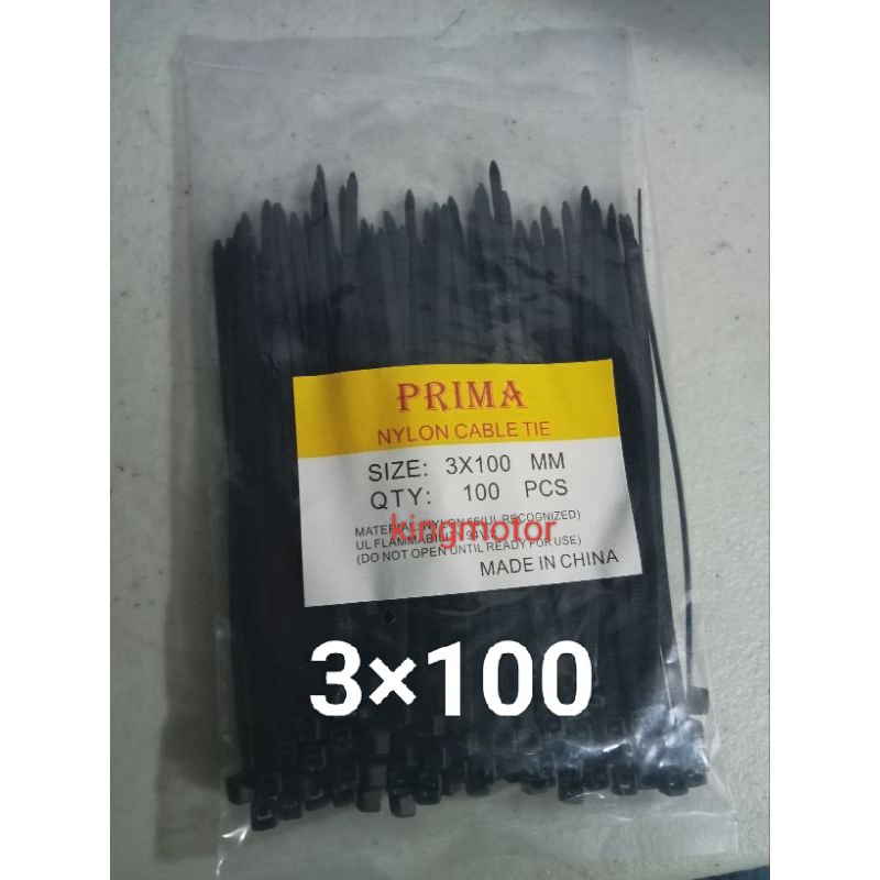 Jual KABEL TIES 3×100 MM ISI 100 PCS CABLE TIE CABLE TIES KABEL TIE ...