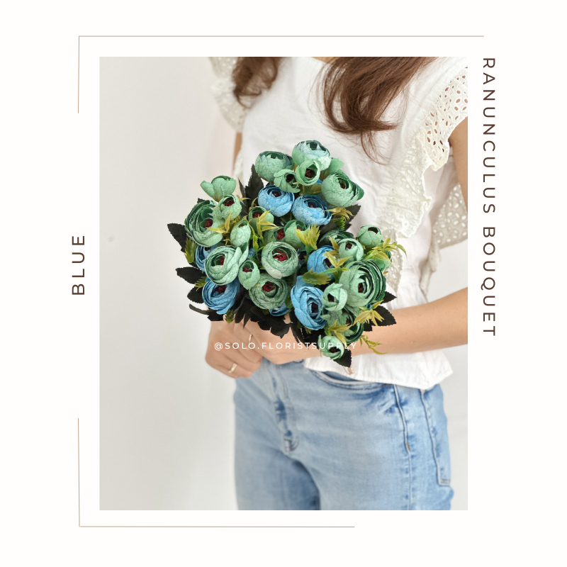 Jual RANUNCULUS BOUQUET kelopak ranunculus kuntum mawar artificial ...