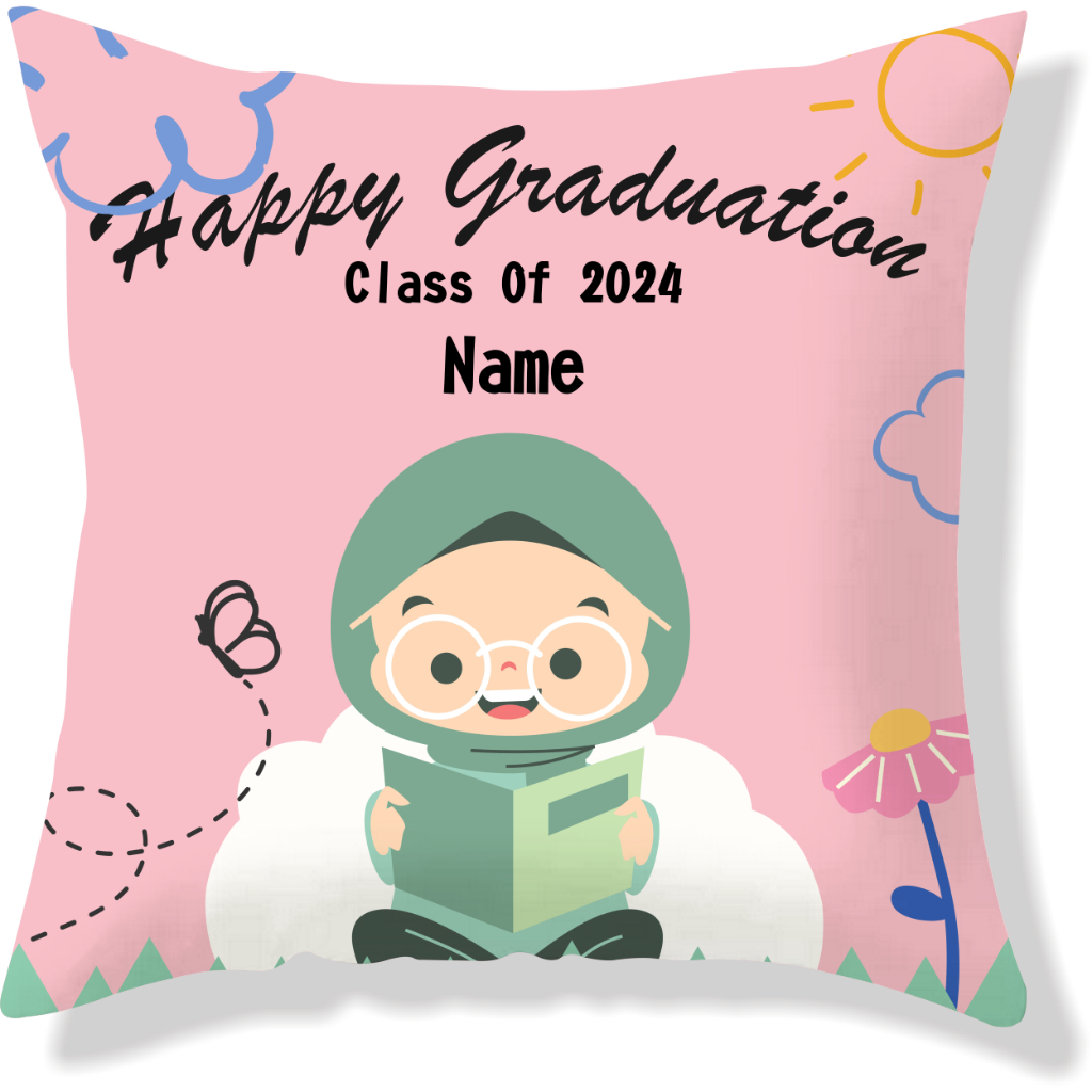 Jual Bantal Wisuda Sekolah TK SD SMP SMA 25x25cm - Bantal Custom - Kado ...