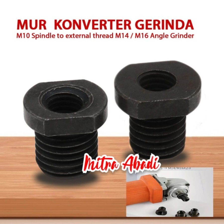 Jual Mur Konverter Gerinda Tatakan Amplas Velcro / M10 Spindle to ...