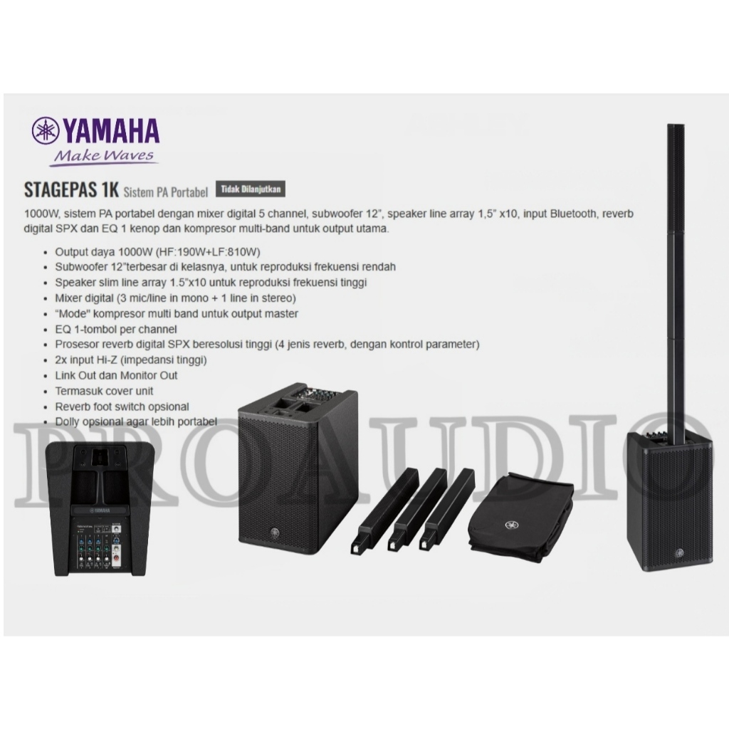 Jual Speaker Aktif Yamaha Stagepas 1K / Yamaha STAGEPAS 1K - MKII 1000 ...