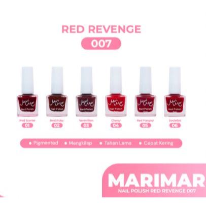 Jual MARIMAR RED REVENGE NAIL POLISH ISI 6PC - KUTEK MARIMAR RED SERIES ...