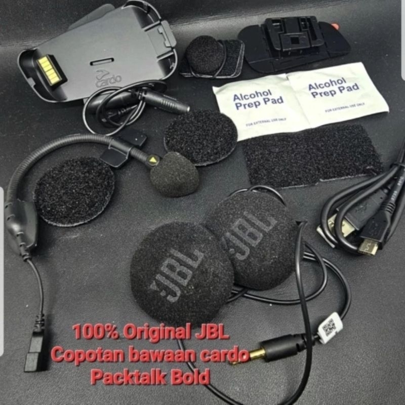 Jual Audio kit set Cardo packtalk bold speaker Jbl 40mm helm ke 2 clamp ...