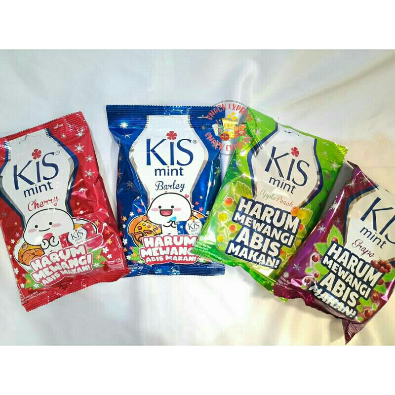 Jual SG49_Permen KIS Mint Candy ( 1 Sak isi 50 pcs @2.5gram ) KIS GRAPE CHERRY APPLEPEACH PERMEN ...