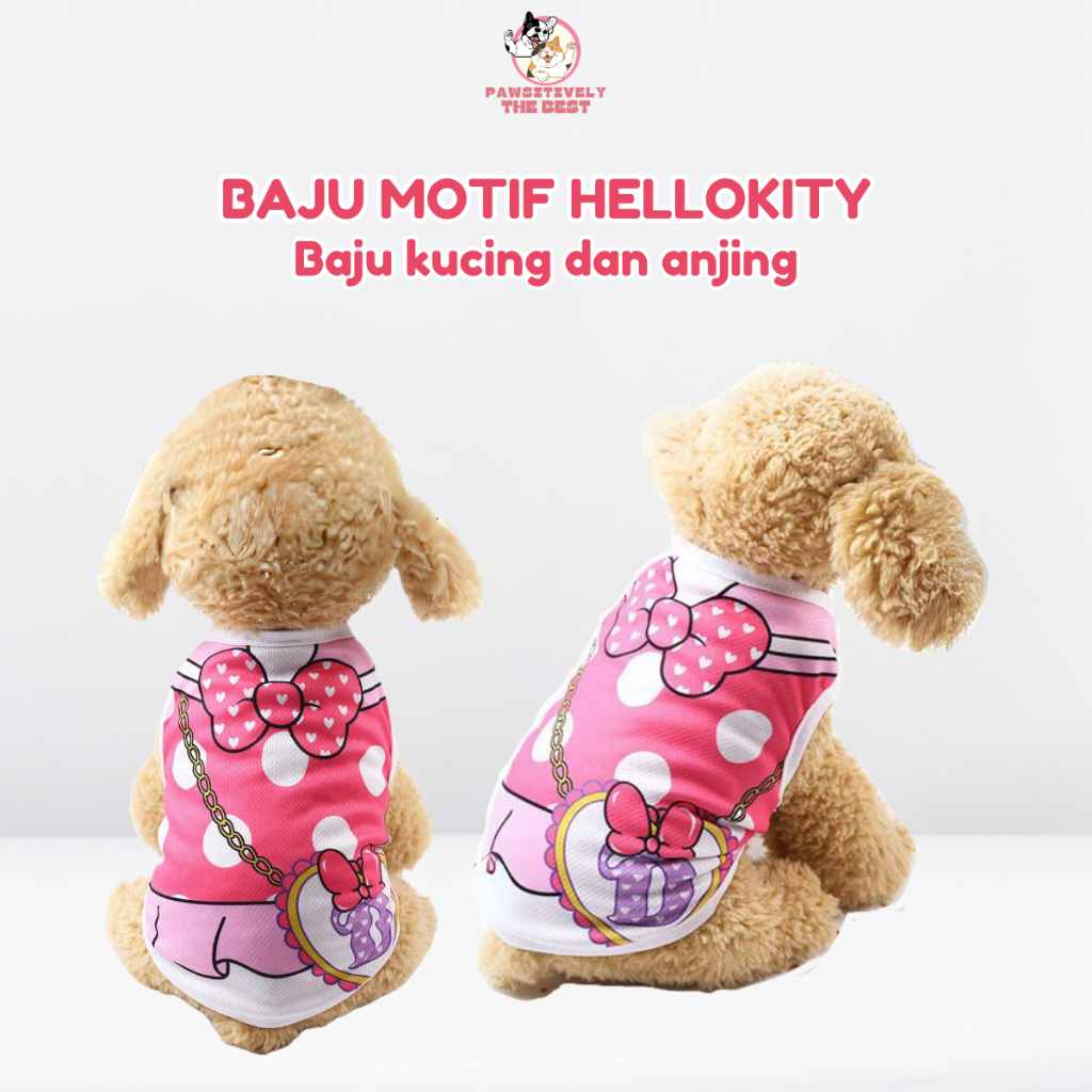 Jual Baju Kucing Anjing Kucing Motif Hellokity/Kaos untuk Hewan ...