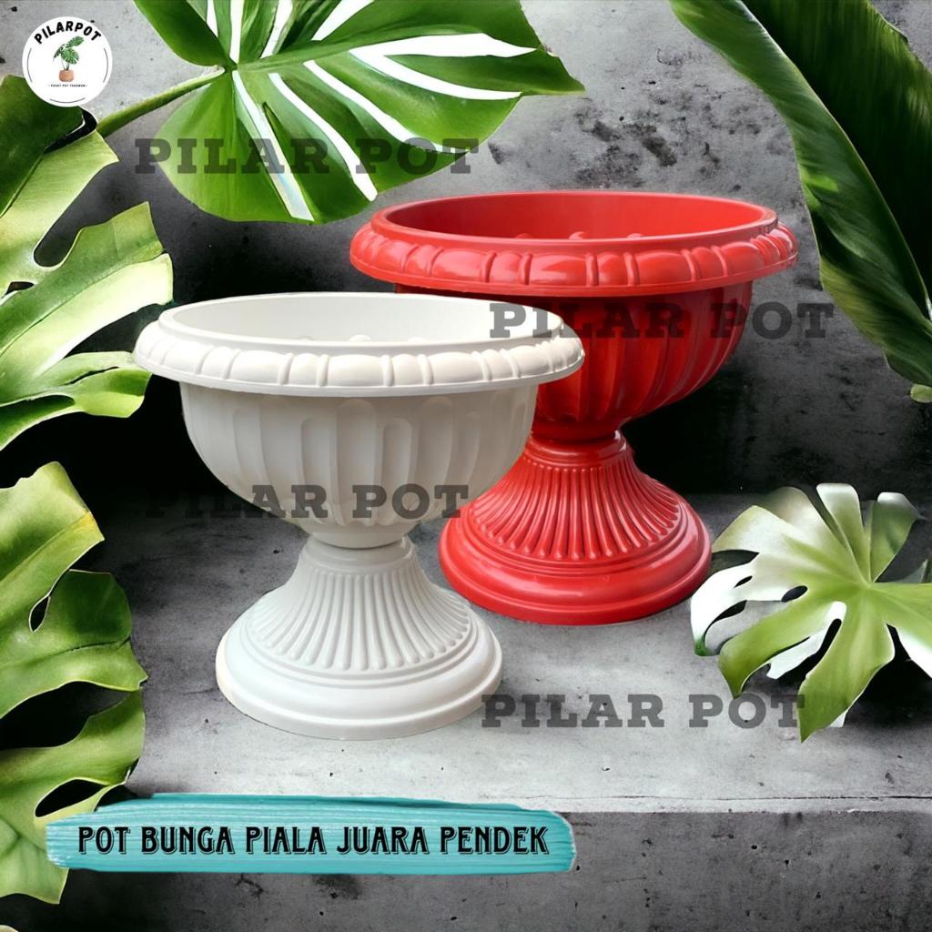 Jual POT BUNGA TANAMAN PIALA JUARA PENDEK 38 CM - PIALA SHALLOM PENDEK ...