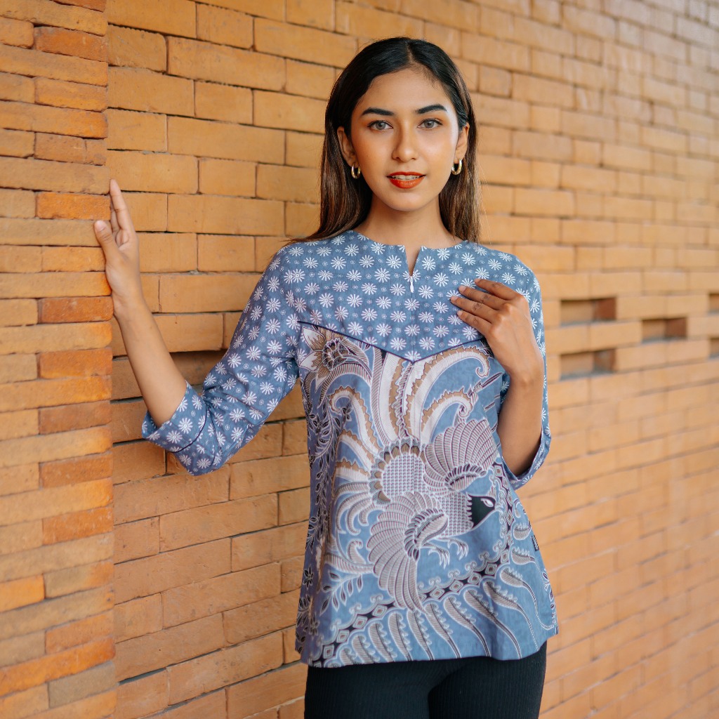 Jual Hadinata Batik Wanita Blouse Gempita Gibran | Shopee Indonesia