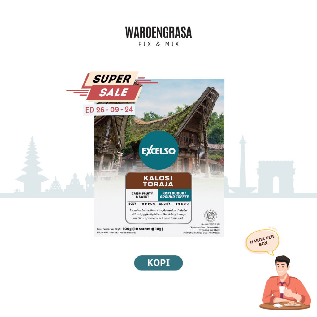 Jual Excelso Kopi Single Serving - Kalosi Toraja - 10 Sachets | Shopee ...