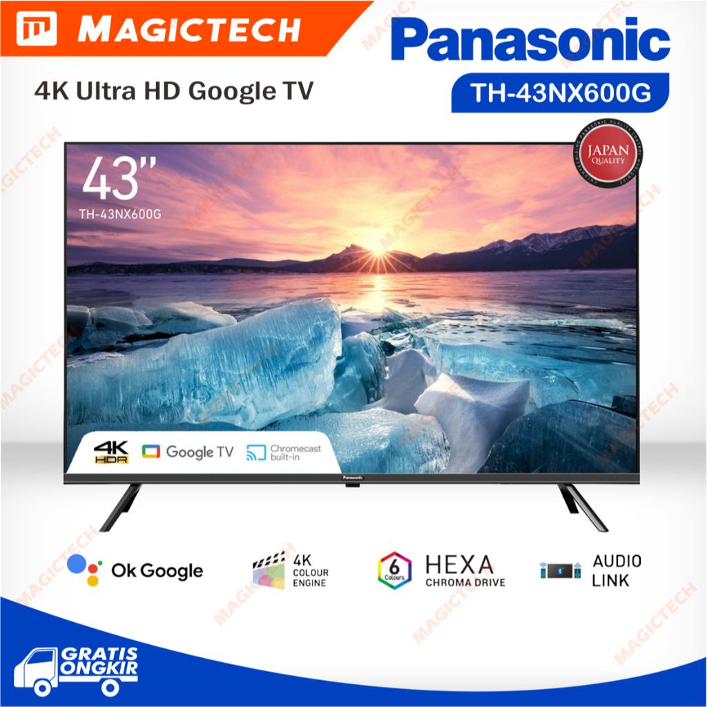 Jual TV LED PANASONIC 43 Inch / 43" TH-43NX600G 4K UHD SMART GOOGLE TV ...